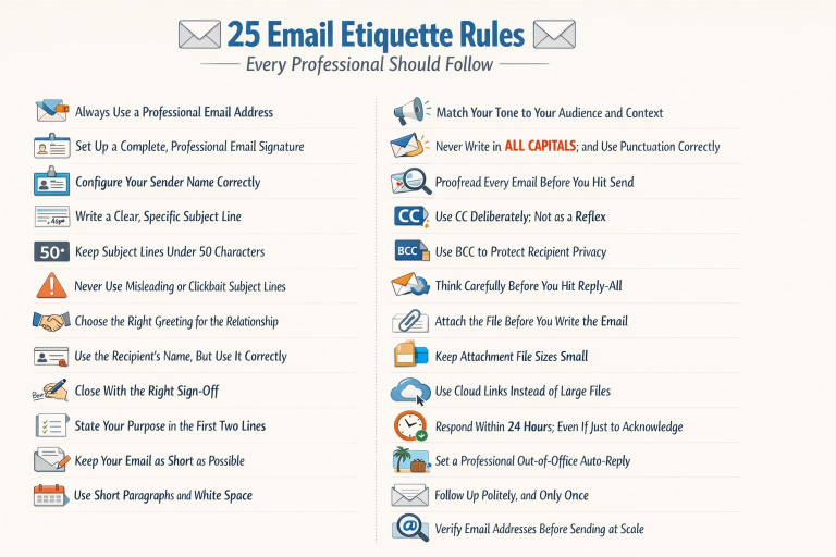 25 Email Etiquette Rules Every Professional Should Follow (2026)